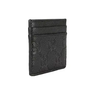 Gucci Gg Emblem Card Case - Black