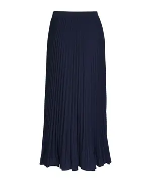 Veronica Beard Pleated Elastic Waist Skirt