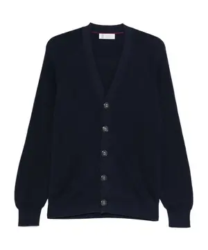 Brunello Cucinelli Ribbed V-neck Cardigan