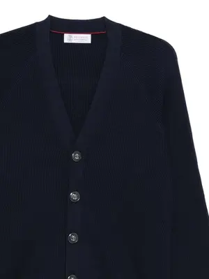 Brunello Cucinelli Ribbed V-neck Cardigan