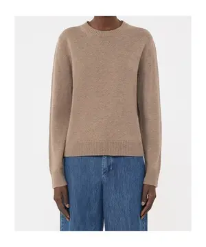 Max Mara Fresia Crewneck Knitted Jumper - Camel