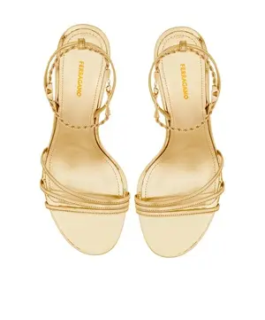 FERRAGAMO Ankle Chain High-heeled Sandals - Nude