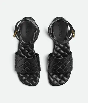 Bottega Veneta Amy Flat Sandals - Black