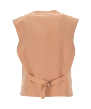 BLAZÉ MILANO Sleeveless V-neck Buttoned Vest