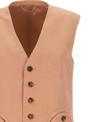 BLAZÉ MILANO Sleeveless V-neck Buttoned Vest