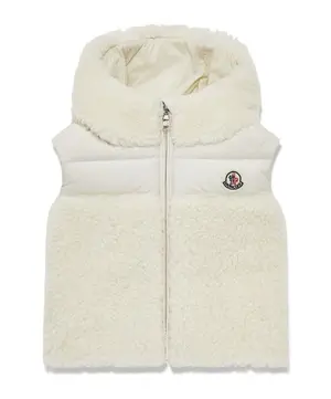 Moncler Botha Logo Patch Down Vest With Hood