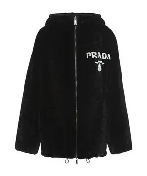 Prada Reversible Gabardine And Shearling Jacket
