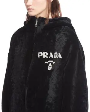 Prada Reversible Gabardine And Shearling Jacket