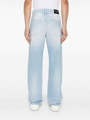 Balmain Straight Leg Washed Denim Jeans