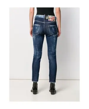 Dsquared2 Distressed Skinny Jeans - Blue