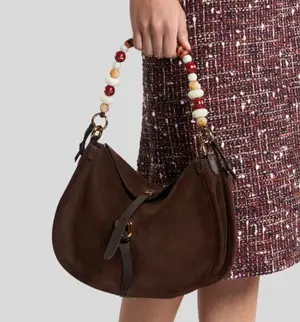 Etro Embellished Bag Handle With Beads And Leather