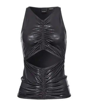 Pinko Cut-out Detail Lamé Top