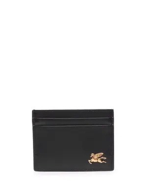 Etro Leather Card Holder - Black
