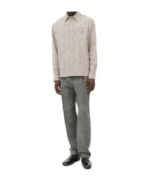 Bottega Veneta Long Sleeved Striped Shirt