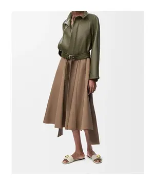 Loewe Sleeveless Wrap Dress With Keyhole And Lace-up Closure - Light Brown
