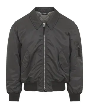 TOM FORD Zip-up Bomber Jacket - Black