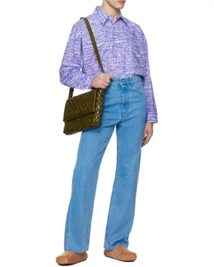 Marni Logo Patch Straight Leg Jeans - Blue