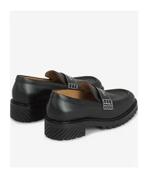 Off-White Military Logo-print Leather Loafers