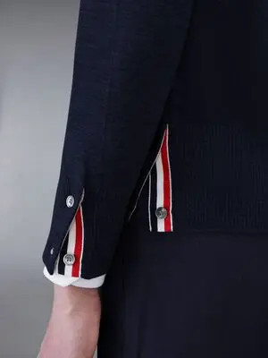 Thom Browne 4-bar V-neck Knitted Cardigan