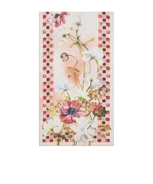 FERRAGAMO Fiori Print Silk Scarf