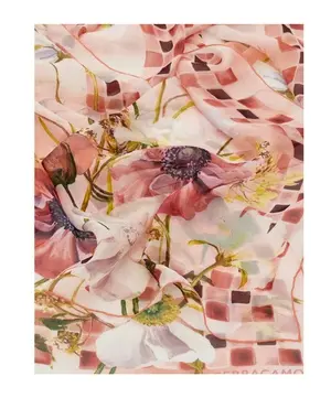 FERRAGAMO Fiori Print Silk Scarf