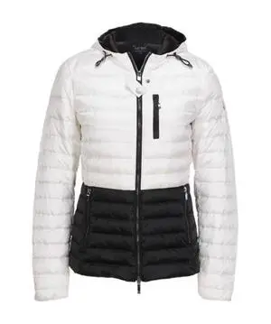 Emporio Armani Color-blocked Quilted Down Jacket With Hood