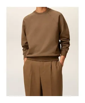 AMI Paris De Coeur Crewneck Sweatshirt - Hazelnut