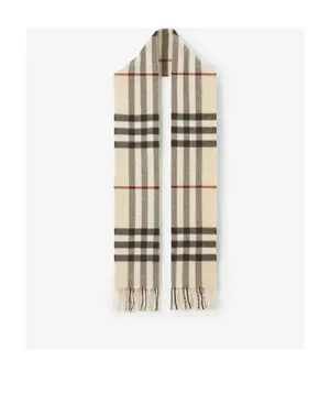 Burberry Check Pattern Fringed-edge Scarf - Nude