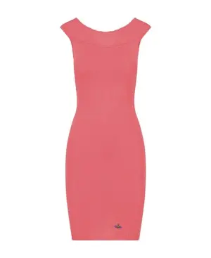 VIVIENNE WESTWOOD Knitted Logo Mini Dress - Red