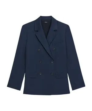 Theory Double-breasted Straight Hem Blazer