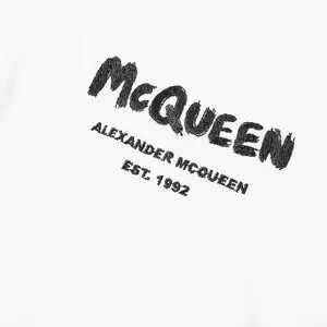 Alexander McQueen Graffiti Logo Printed Polo Shirt
