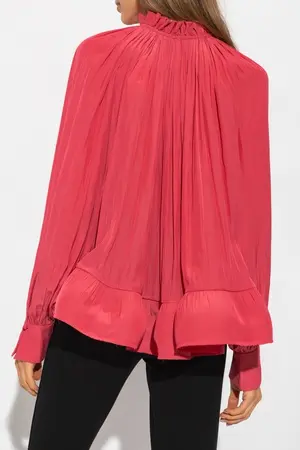 LANVIN Tie-neck Ruffle Blouse - Red