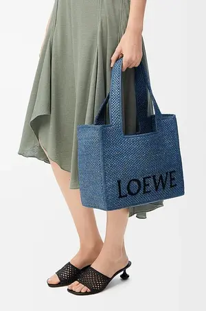Loewe Woven Tote Bag With Removable Shoulder Strap