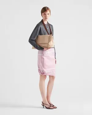 Prada Checked Straight Hem Mini Skirt - Pink