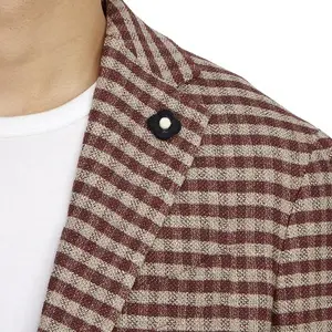 LARDINI Long Sleeved Suit Jacket - Brown