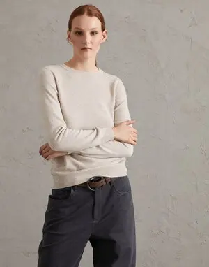 Brunello Cucinelli Crewneck Knitted Jumper - White