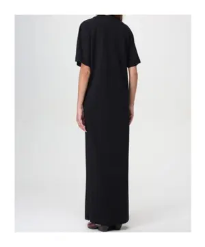 MSGM Logo Print Cotton Maxi Dress