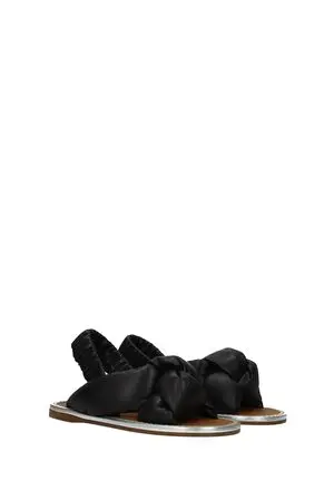 Miu Miu Logo Design Flat Sandals