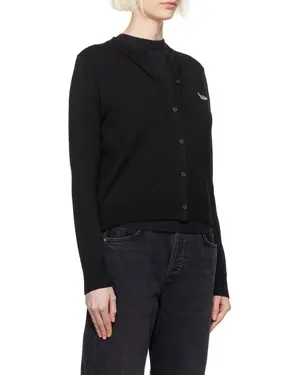 Maison Kitsuné Baby Fox Patch Knit Cardigan