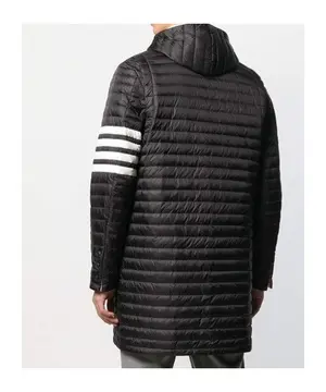 Thom Browne 4-bar Hooded Down Coat