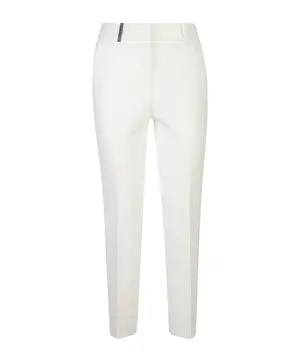 Peserico Slim Tailored Pants - White