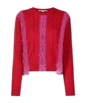 Stella McCartney Lace Paneled Pullover - Red