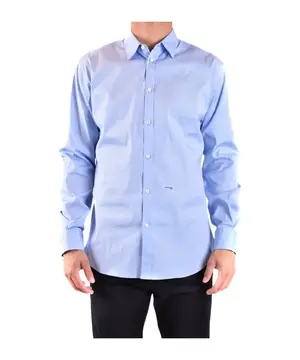 Dsquared2 Logo Printed Long Sleeved Shirt - Blue