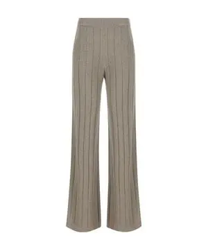 Loro Piana Rib Knitted Wide-leg Casual Pants
