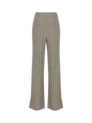 Loro Piana Rib Knitted Wide-leg Casual Pants