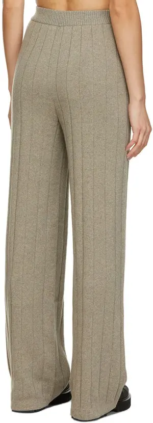 Loro Piana Rib Knitted Wide-leg Casual Pants