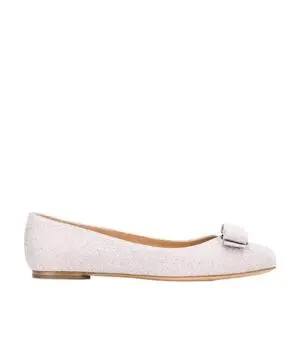 FERRAGAMO Vara Bow Ballerina Flats - White