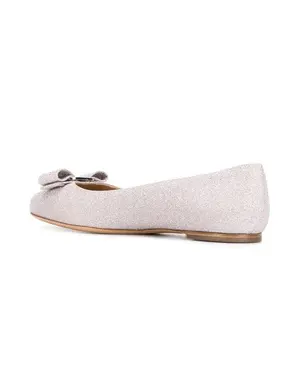 FERRAGAMO Vara Bow Ballerina Flats - White