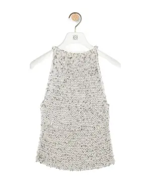 Loewe Off-the-shoulder Top With Hand-woven Anagram Sequins