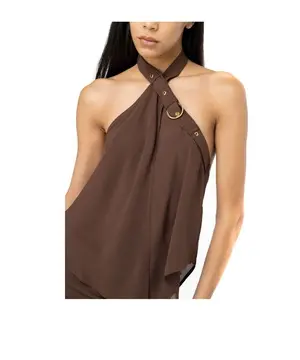 Pinko Tantalo Halterneck Open-back Top